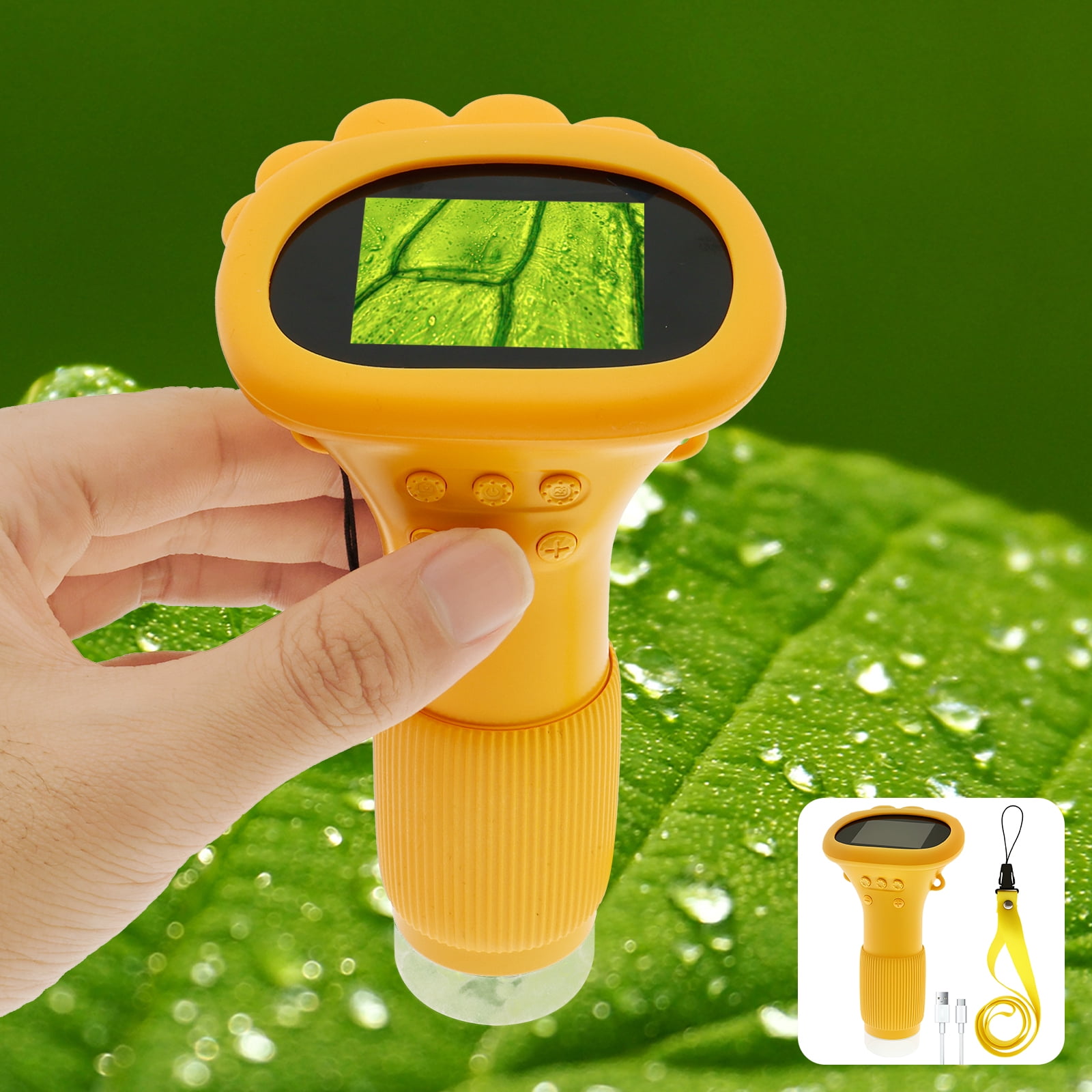 Microscope for Kids Pocket Microscope with 2'' Inch Screen - 1000x Zoom ...