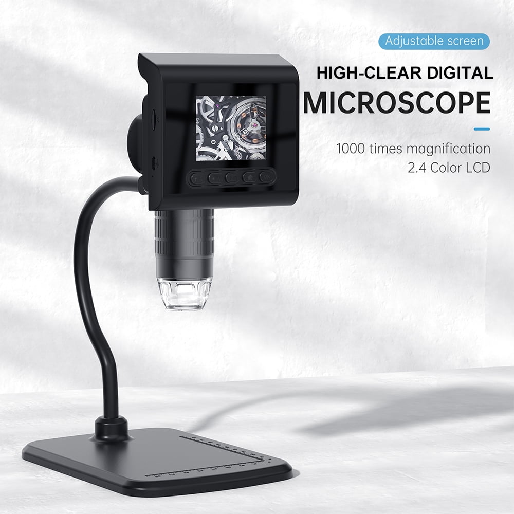Microscope,Lcd Screen 1-1000x Adjustable Led Tf With 2.4-inch Color ...