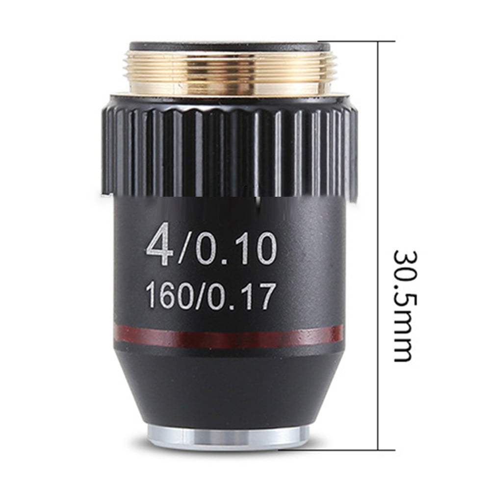 Microscope Objective Lens Set 4x 10x 20x 40x 60x 100x Achromatic Coated Optics 160mm Tube Length