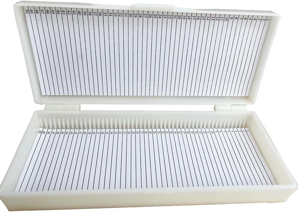 Microscope Slide Box,Plastic Microscope Slide Case Storage Holder (Hold ...