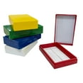 Microscope Slide Storage Box, 25-Place Plastic Microscope Slide Holder ...