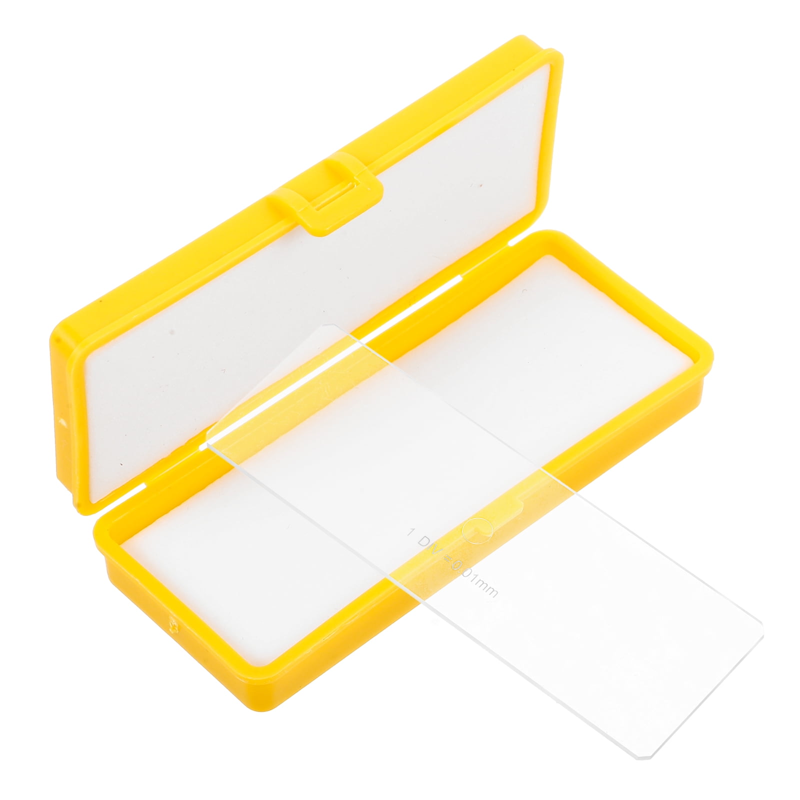 YSNOOWE Microscope Calibrating Ruler Calibration Slide Ruler Glass 1Set ...