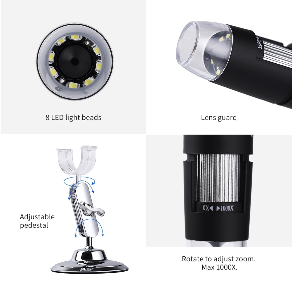 Microscope,With Wifi Or Tablet 8 Microscope 1080p Camera With ...