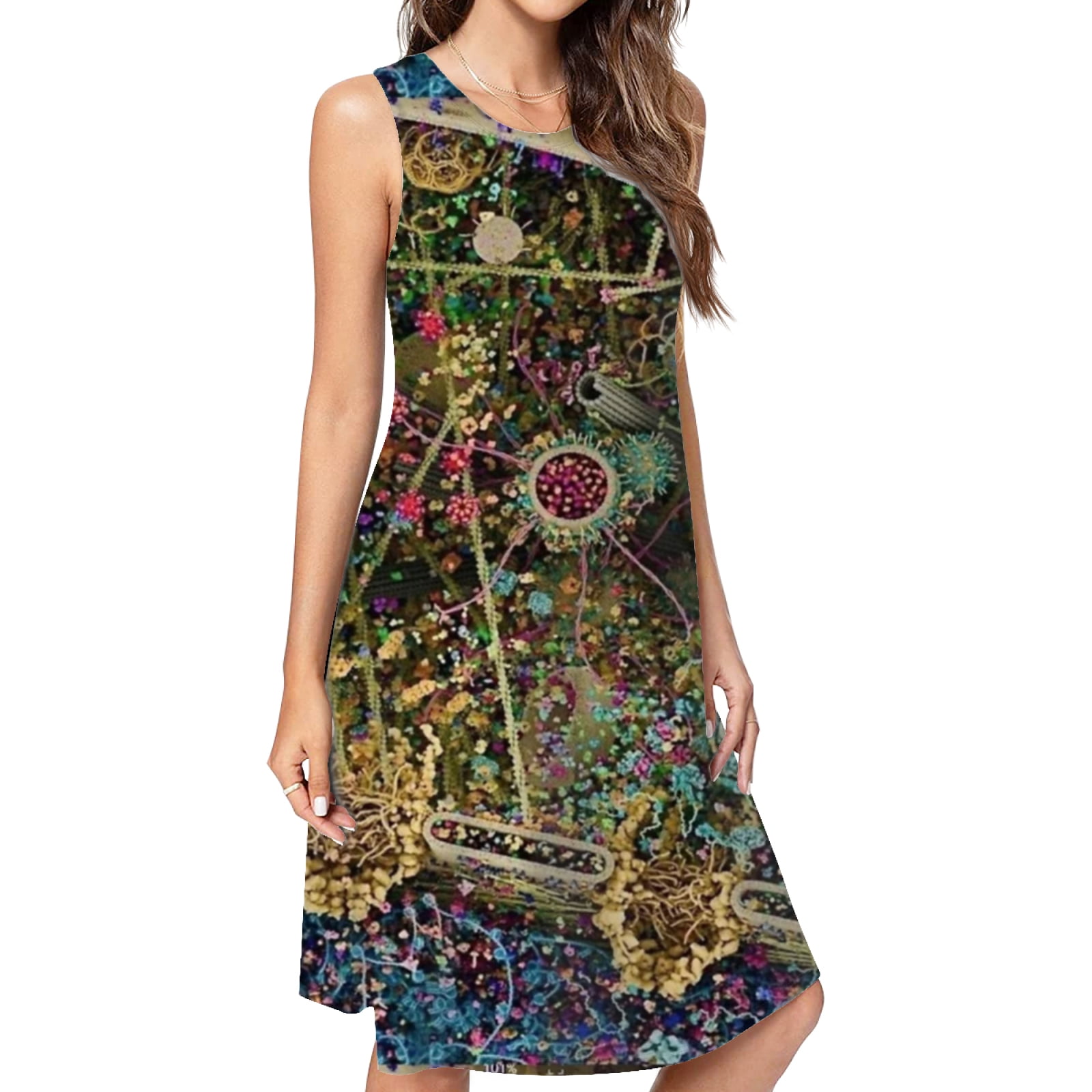 Microscopic Organisms Cell Structure Cell Dress Loose Women'S Dress ...