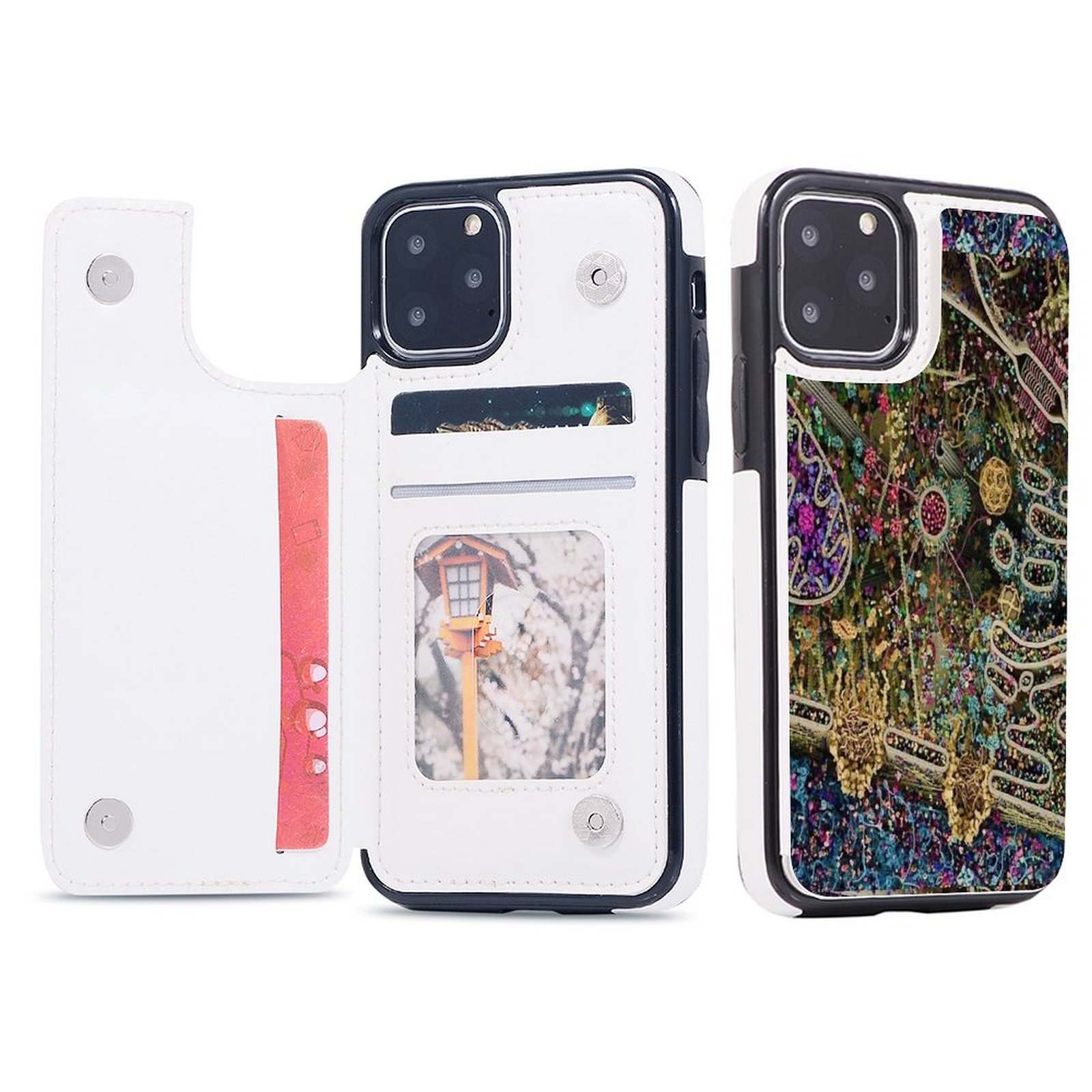 Microscopic Organisms Cell Structure Cell Leather Wallet Case for ...