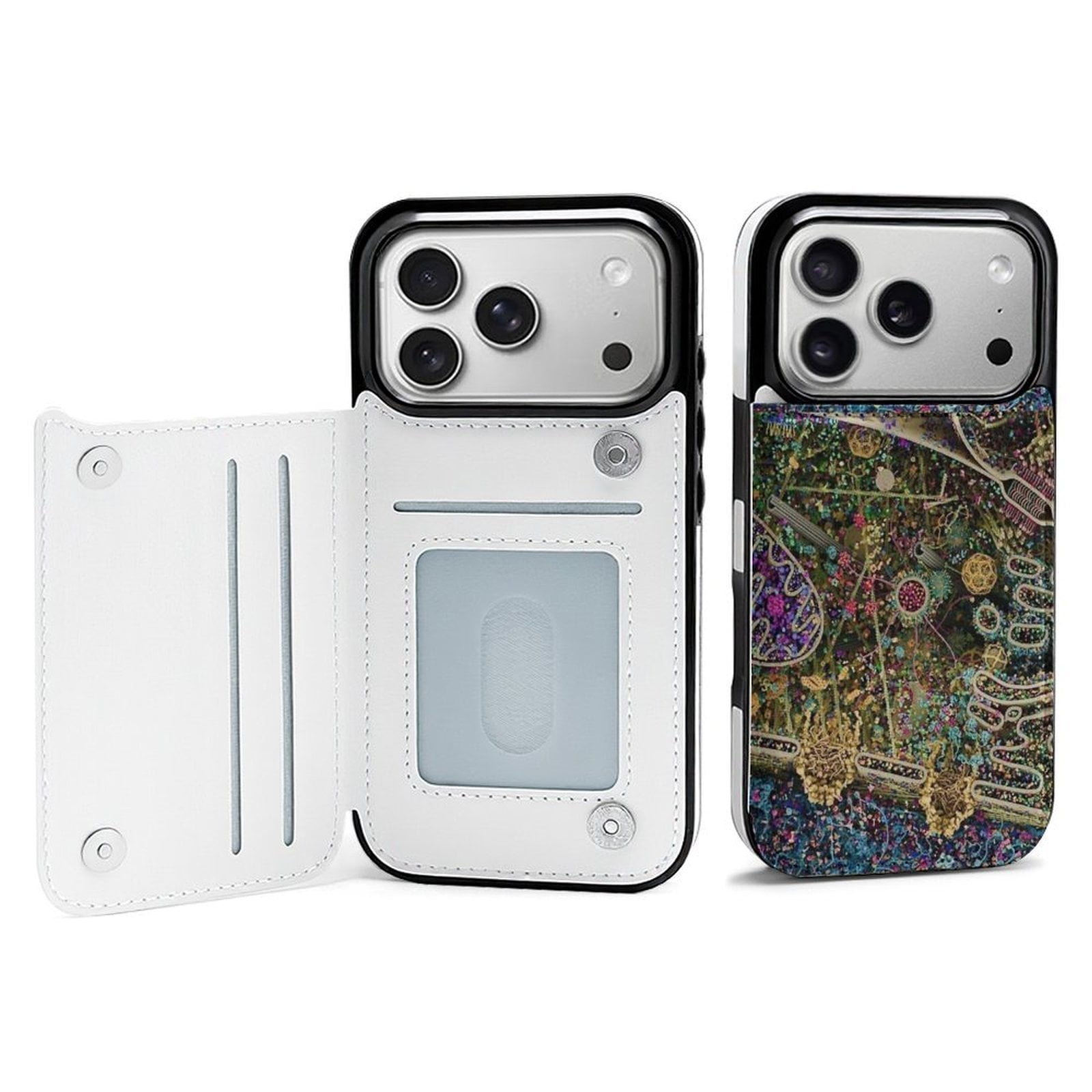 Microscopic Organisms Cell Structure Cell Leather Wallet Case for ...