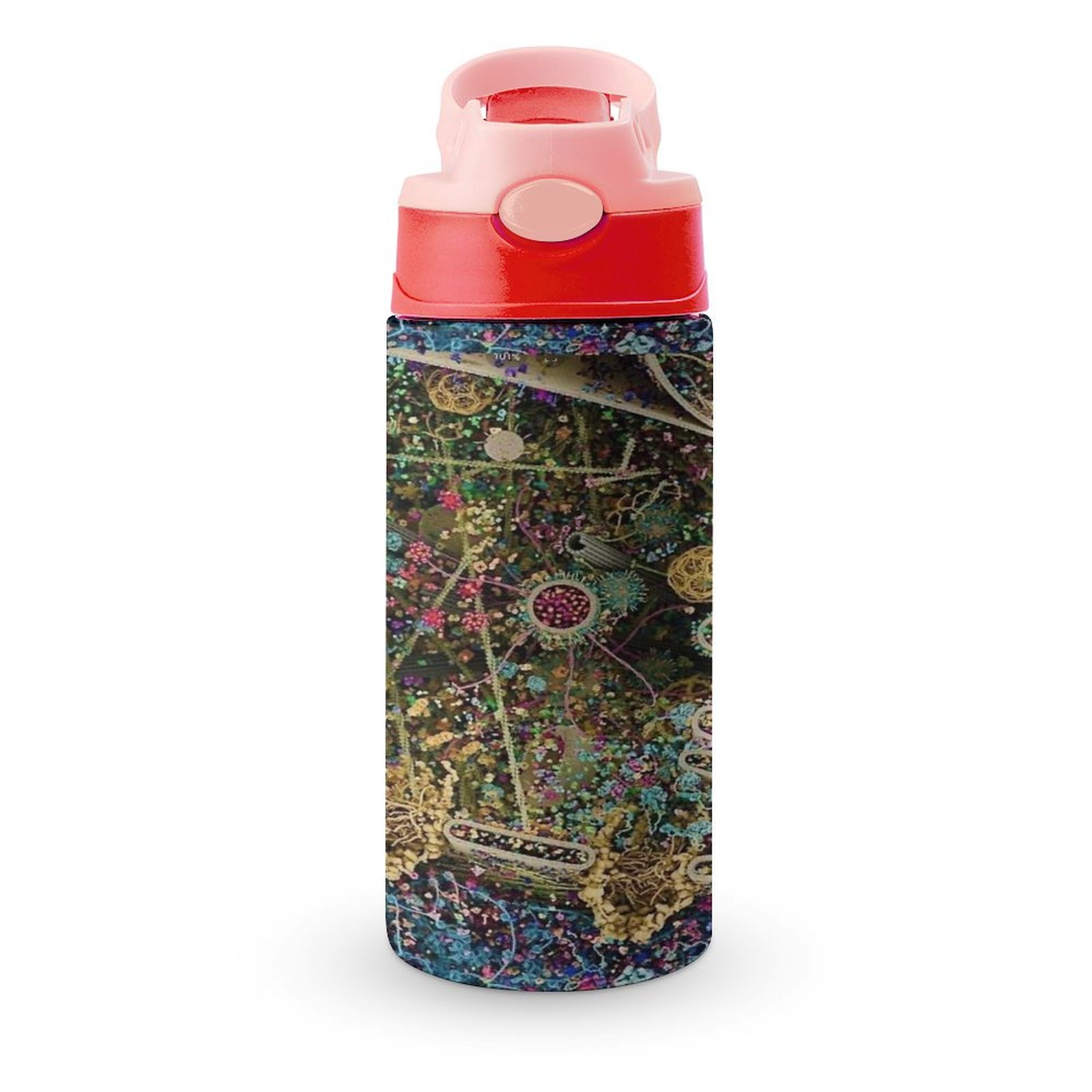 Microscopic Organisms Cell Structure Cell Water Bottle with Straw And ...