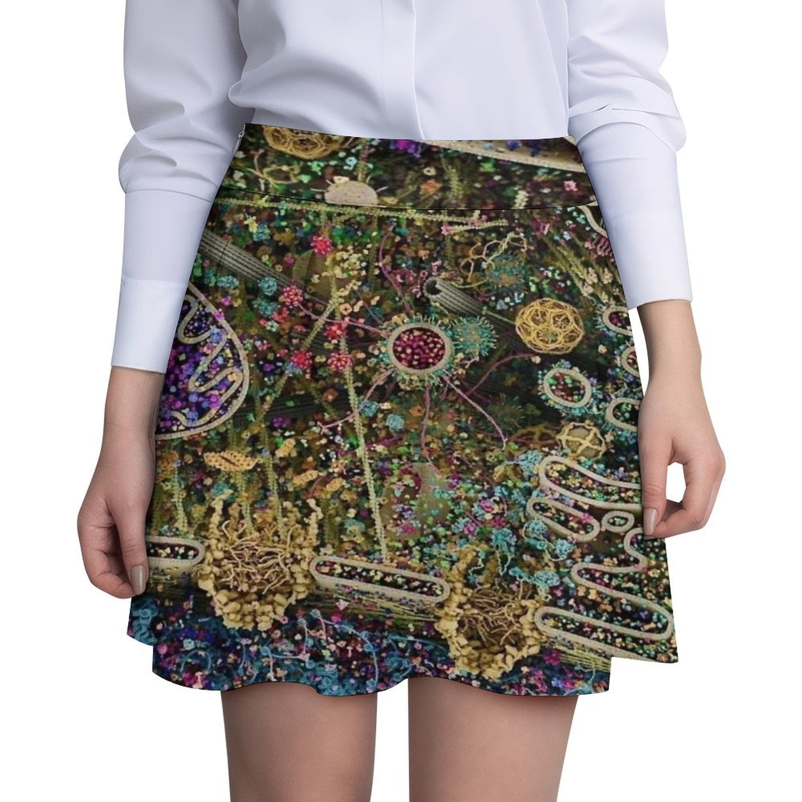 Microscopic Organisms Cell Structure Cell Women's Casual Mini Skirt ...