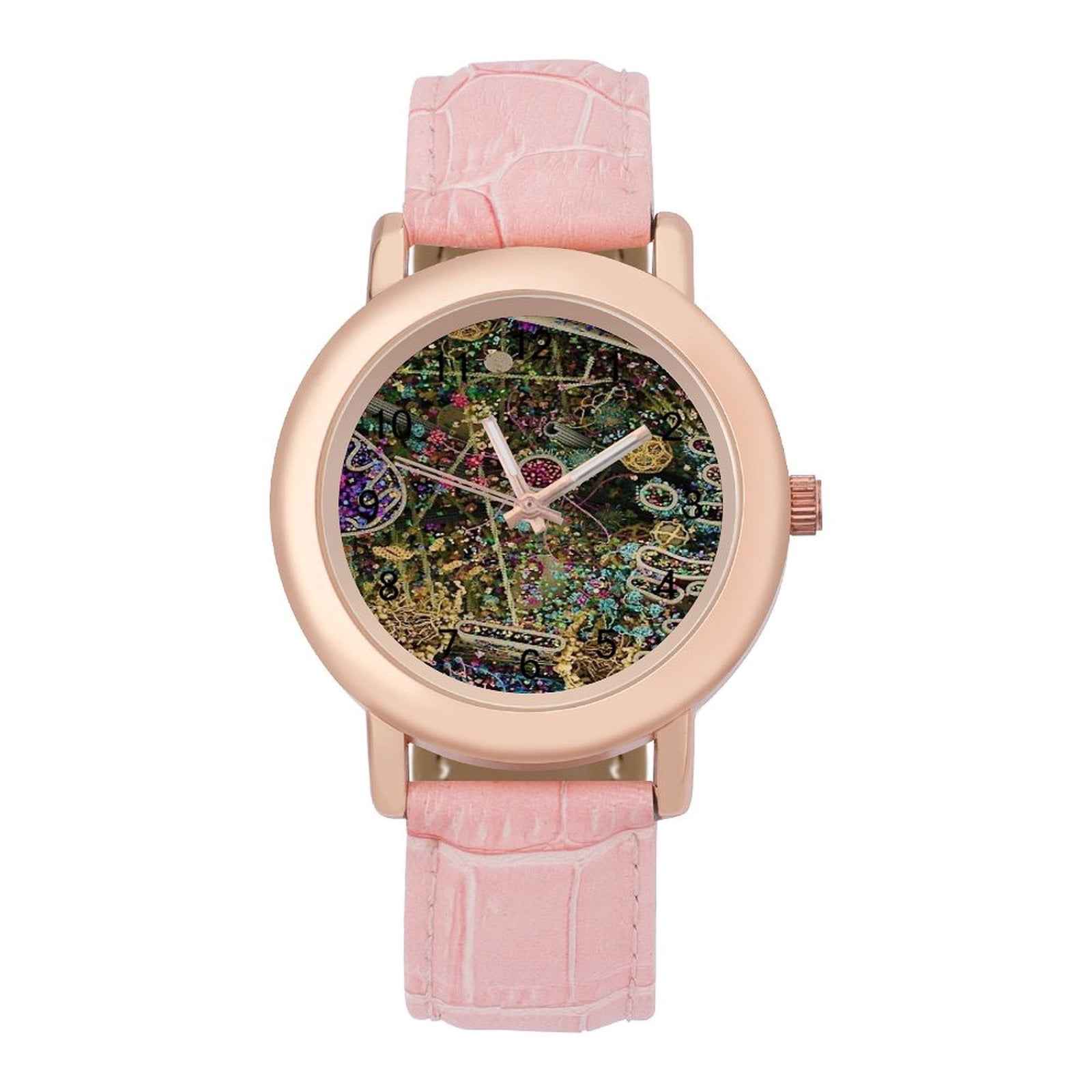 Microscopic Organisms Cell Structure Cell Women's Leather Strap Watch ...