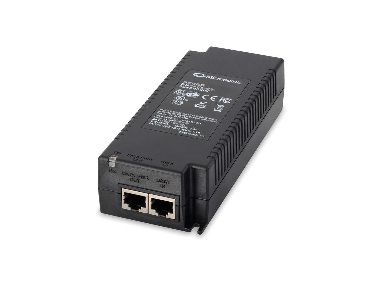 Microsemi 1 port 60W IEEE 802.3bt-compliant indoor PoE midspan ...