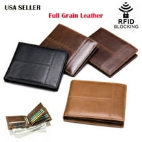 Slim Bifold Wallets For Men - RFID Blocking Leather Wallet with Money ...
