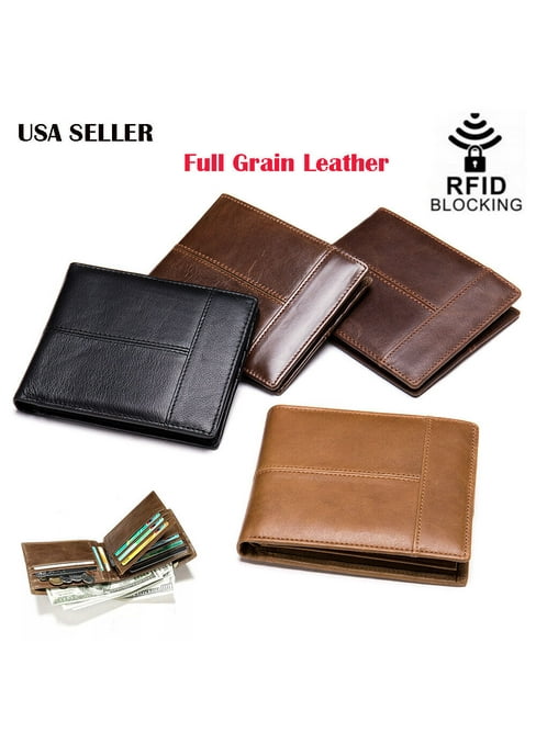 Serman Brands RFID Blocking Slim Wallet | Genuine Leather | Minimalist ...