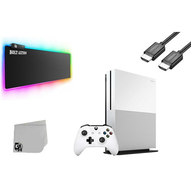 Microsoft 234-00051 Xbox One S White 1TB Gaming Console with Gaming Mat ...