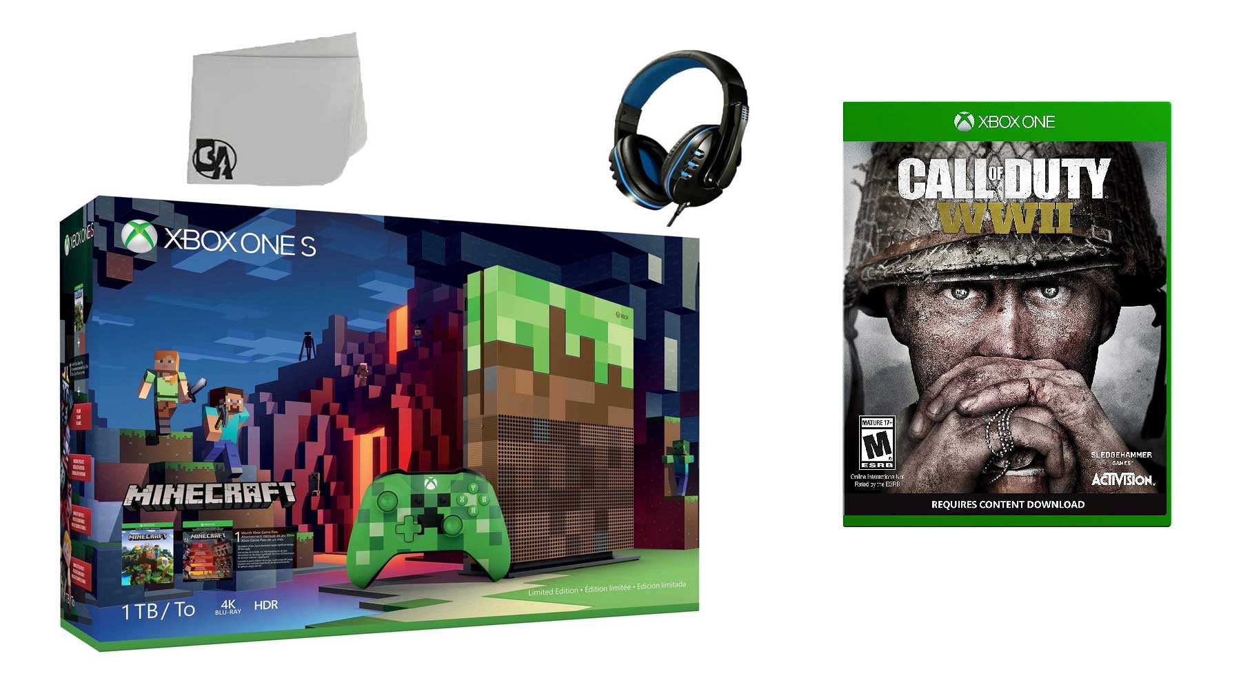 Microsoft 23C-00001 Xbox One S Minecraft Limited Edition 1TB Gaming ...