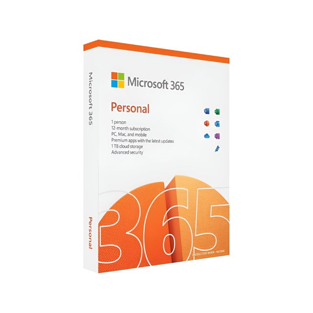 Microsoft 365 Personal, Box Pack, 1 Person, 1 Year - Walmart Business ...