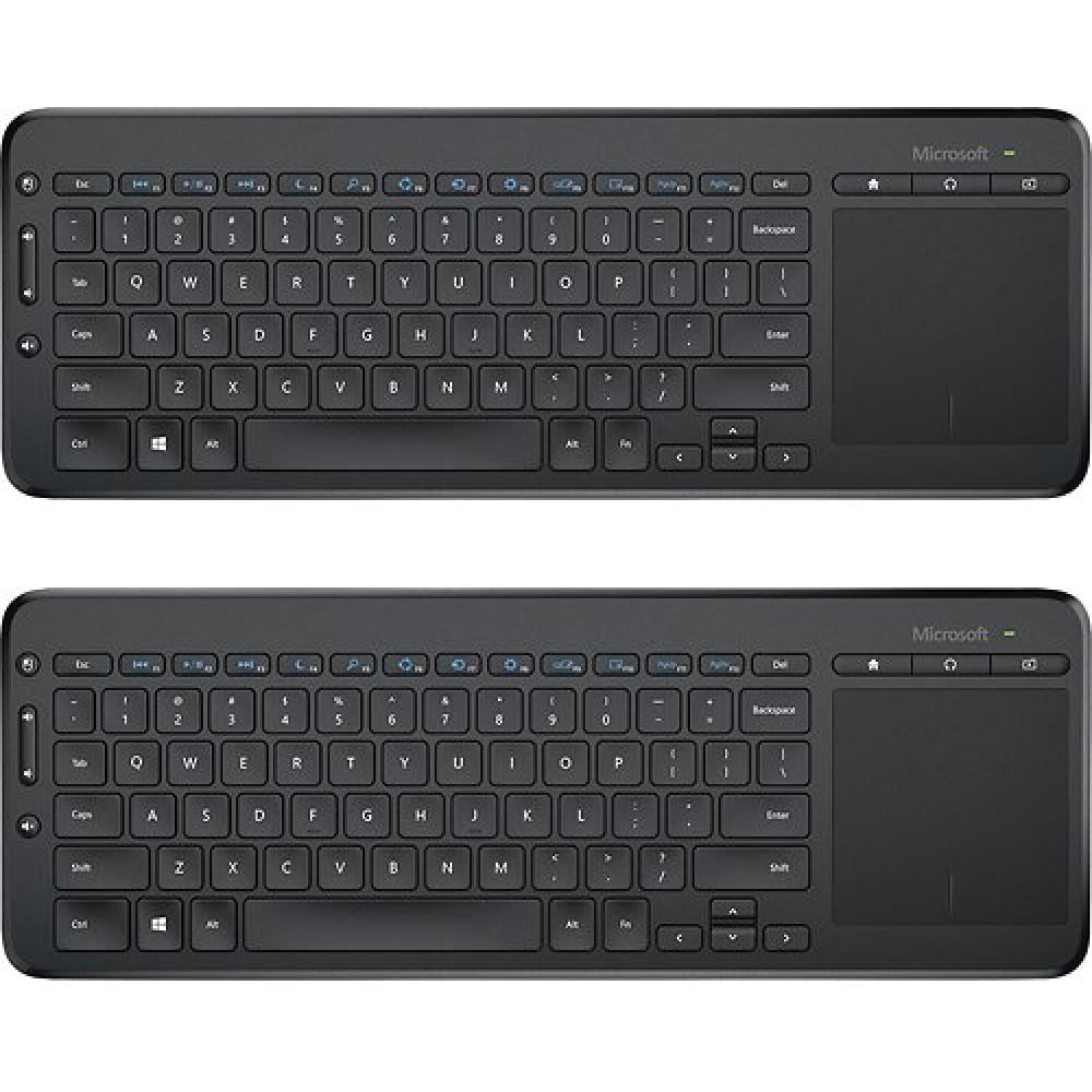 Microsoft All-in-One Media Keyboard (2) - Wireless - Integrated Multi ...