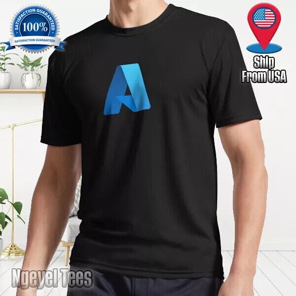 Microsoft Azure Logo 2021 american funny cotton T shirt SIZE S-5XL ...