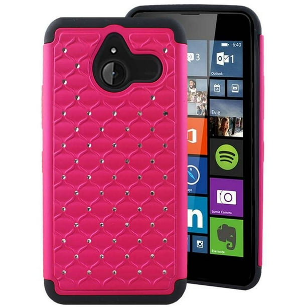 Microsoft Lumia 640 XL Case - Impact XB Bling Jewel Cover - Walmart.com