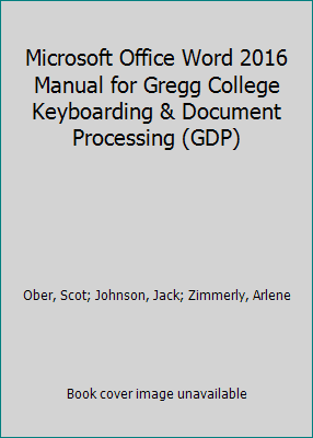 Pre-Owned Microsoft Office Word 2016 Manual for Gregg College ...