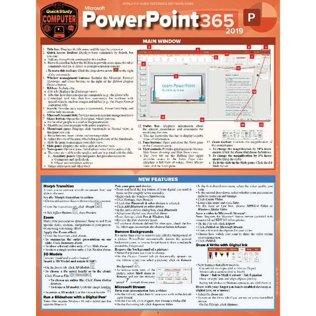 Microsoft PowerPoint 365 - 2019 : a QuickStudy Laminated Software ...