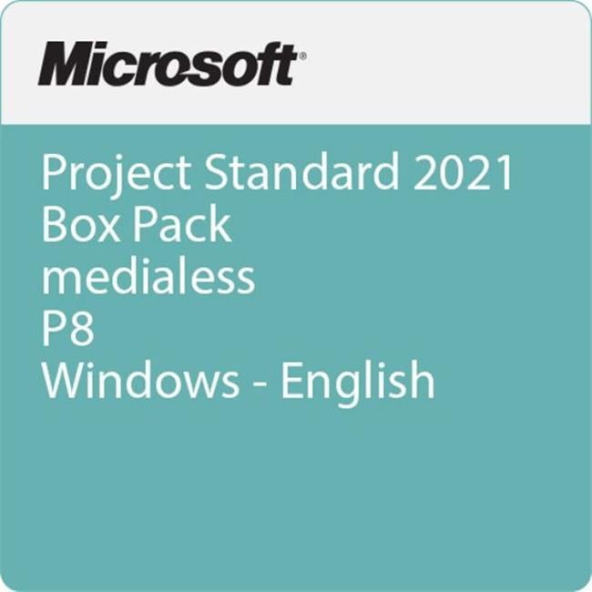 Microsoft Project Standard 2021 Window English P8 Medialess 1 License ...
