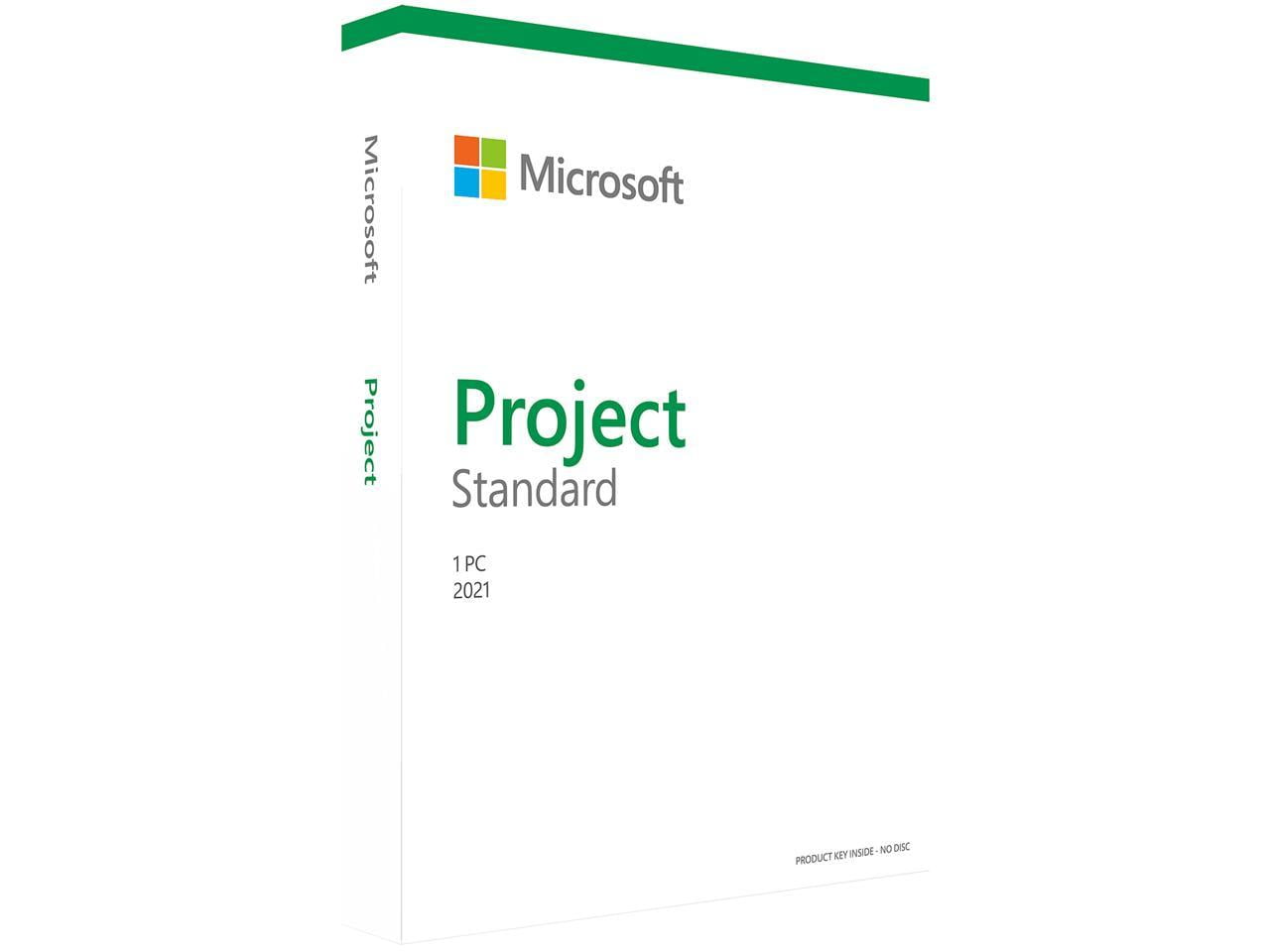 Microsoft Project Standard 2021 / Windows 10 Product Key Card - 1 PC ...