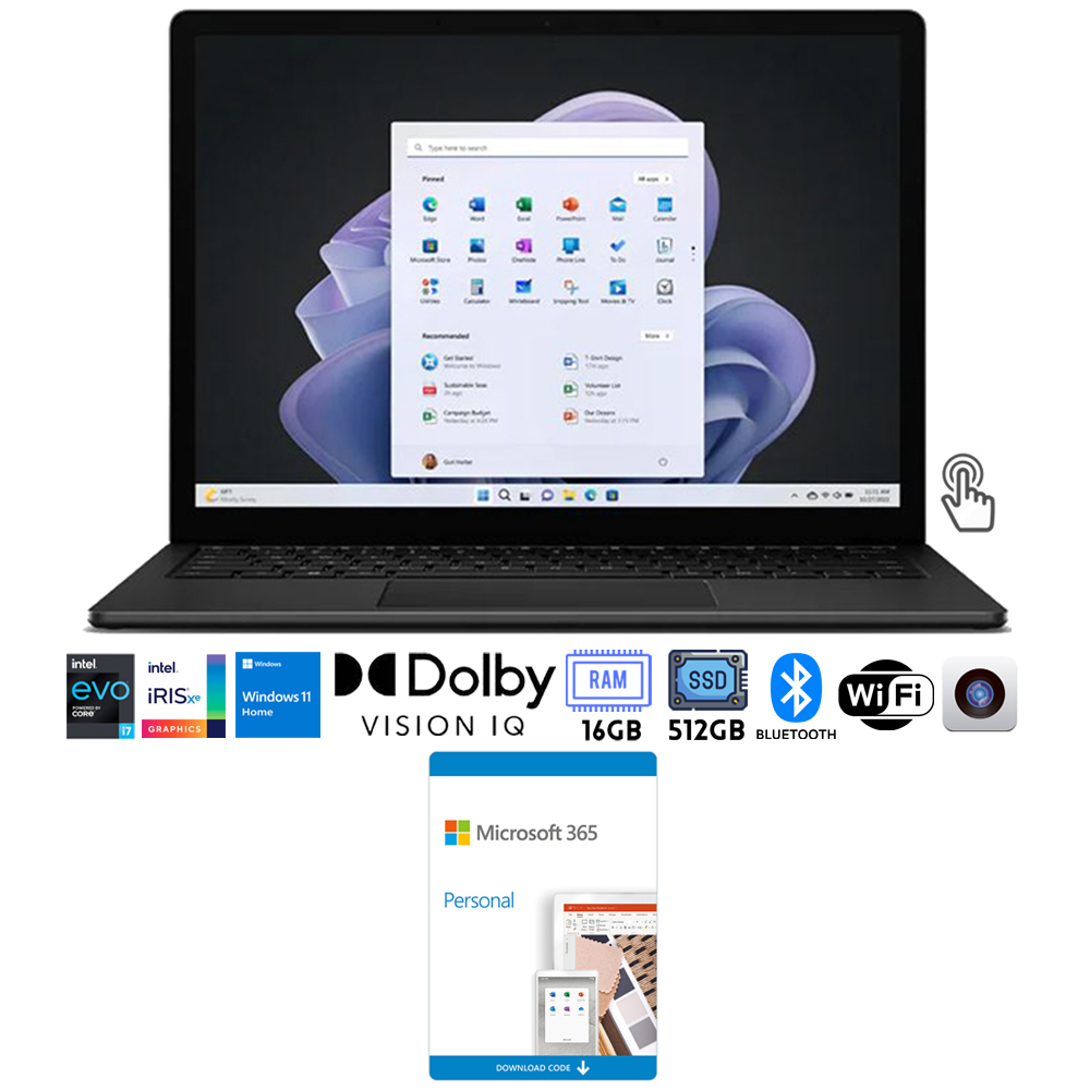 Microsoft RBG-00026 Surface Laptop 5 13.5" Intel i7, 16GB/512GB Touch ...