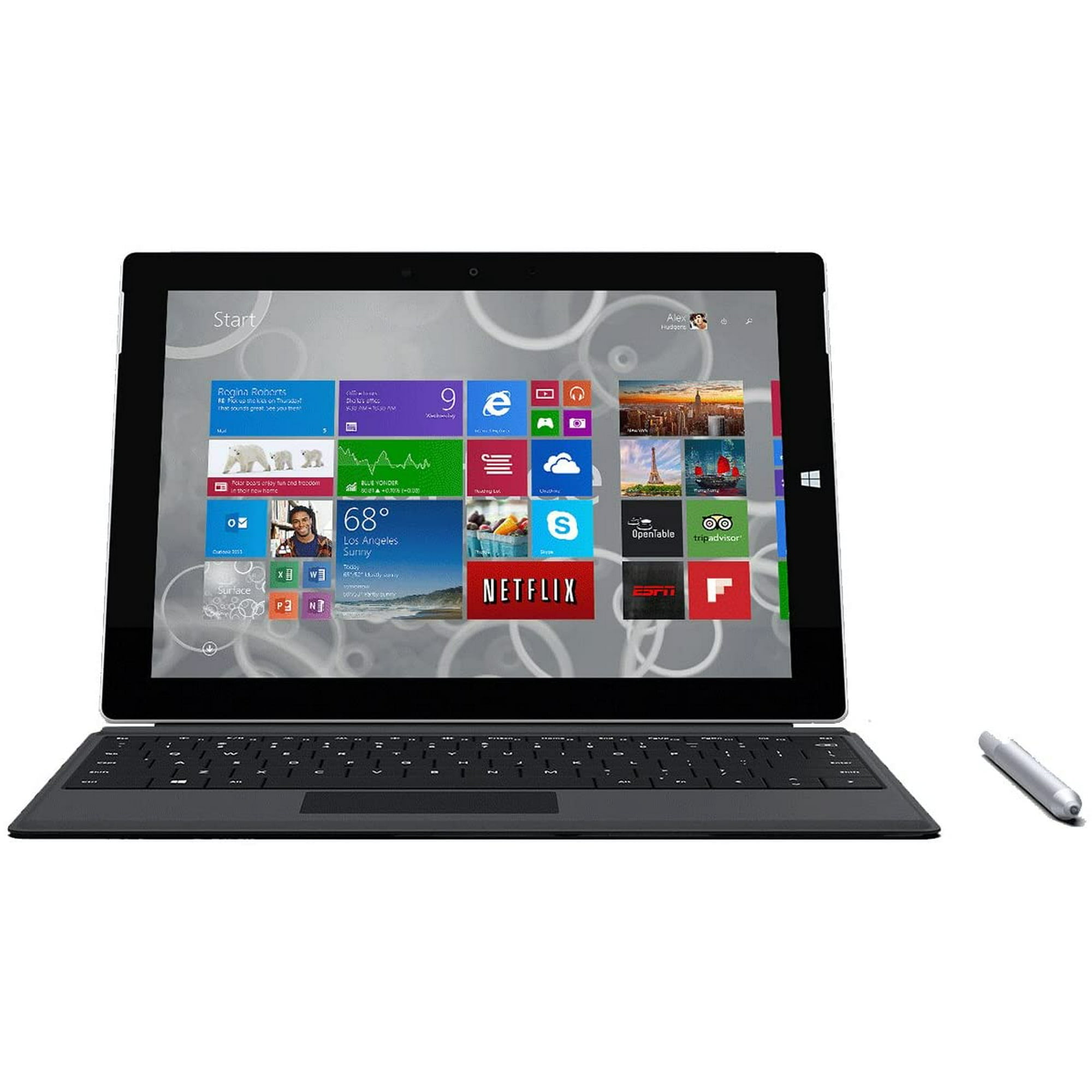 Pre-Owned Microsoft Surface 3 Atom x7-Z8700 4GB 64GB SSD Win 10 Pro 10. ...