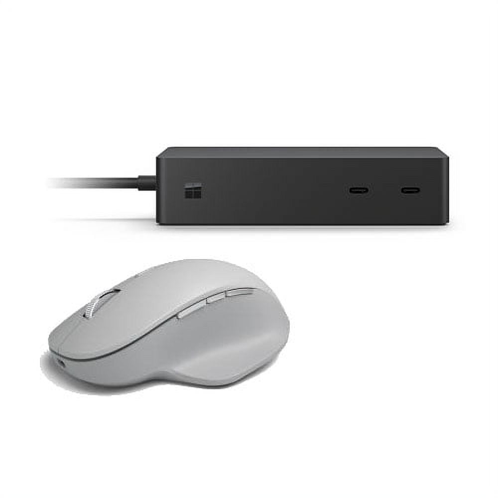 Microsoft Surface Dock 2 Black+Surface Precision Mouse Gray - 2 x front ...