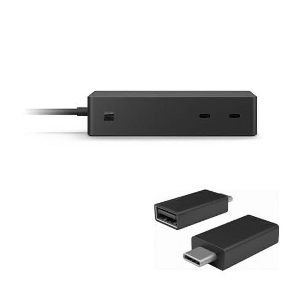 Microsoft Surface Dock 2 Black + Surface USB-C to USB 3.0 Adapter ...