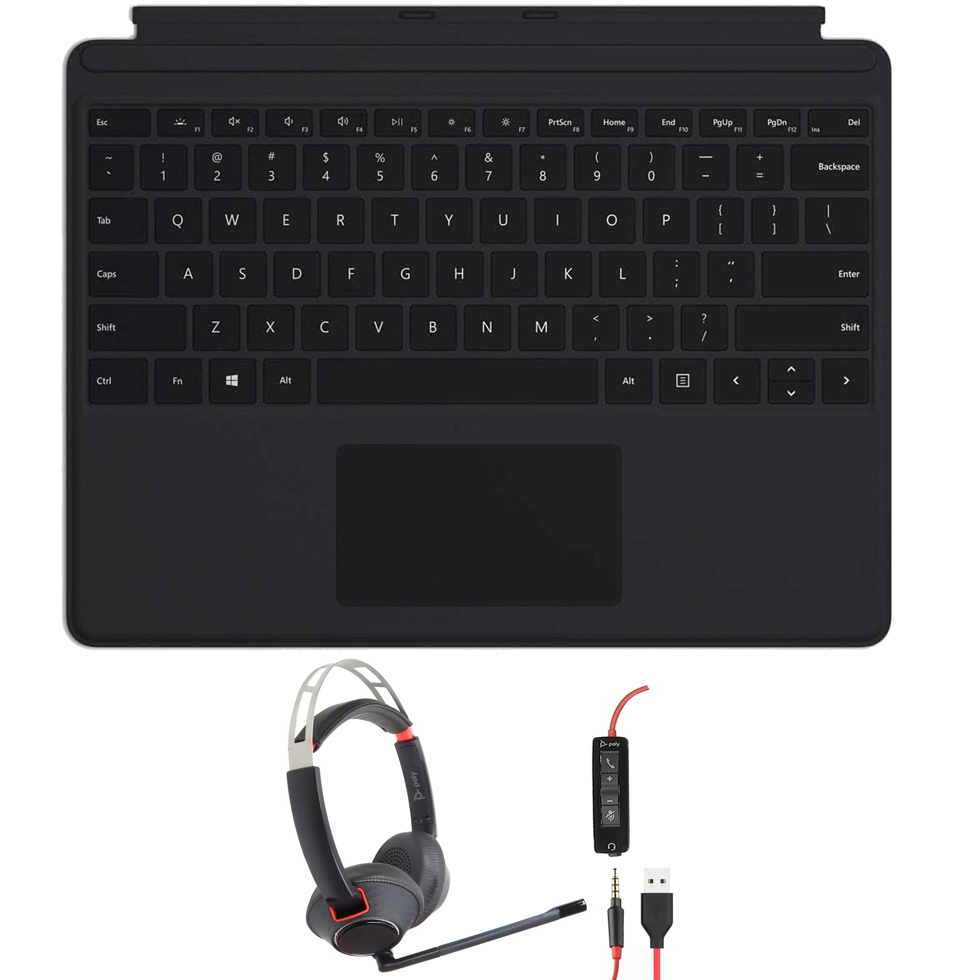 Microsoft Surface Pro X Business Keyboard QJX-00001 Black + Poly ...