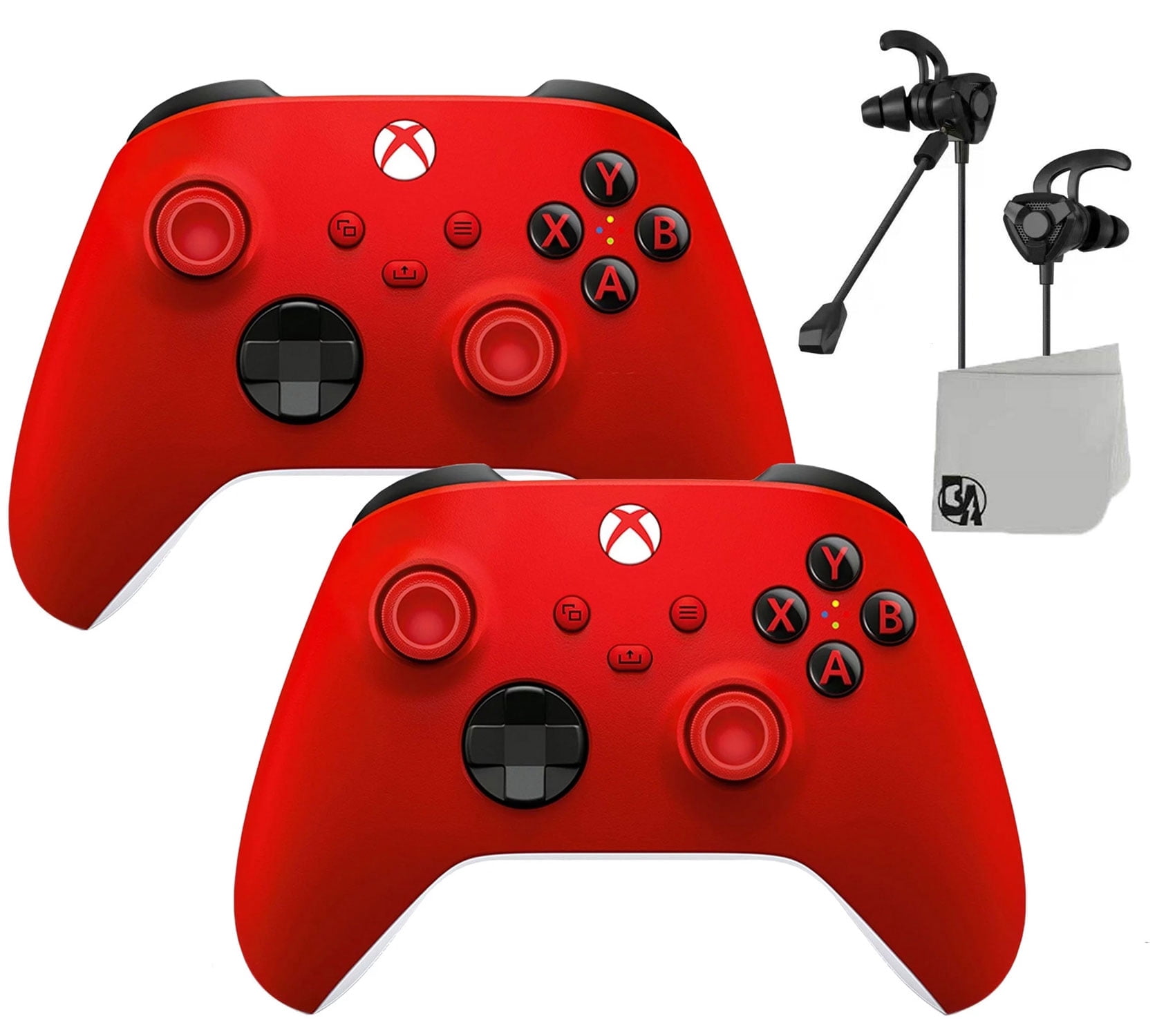 Pre-Owned Microsoft Wireless 2 Controller Bundle - Pulse Red Xbox With ...