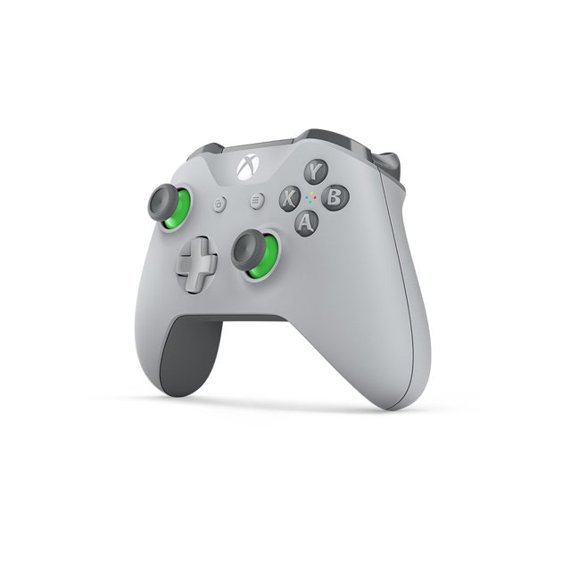 Microsoft Wireless Controller - Grey/Green - Xbox One - Walmart.com