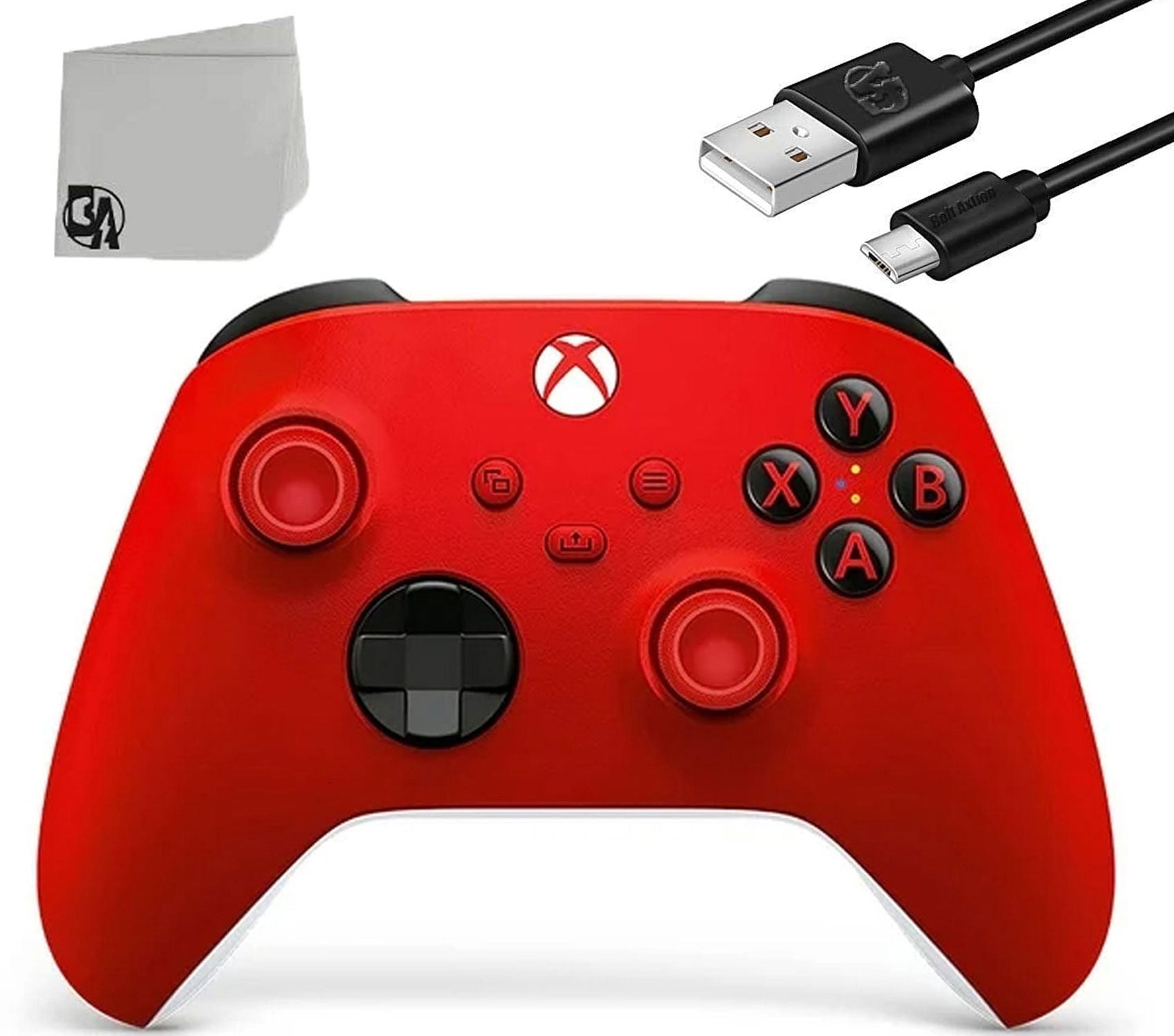 Microsoft Wireless Pulse Red Xbox Controller Bundle - Like New With ...