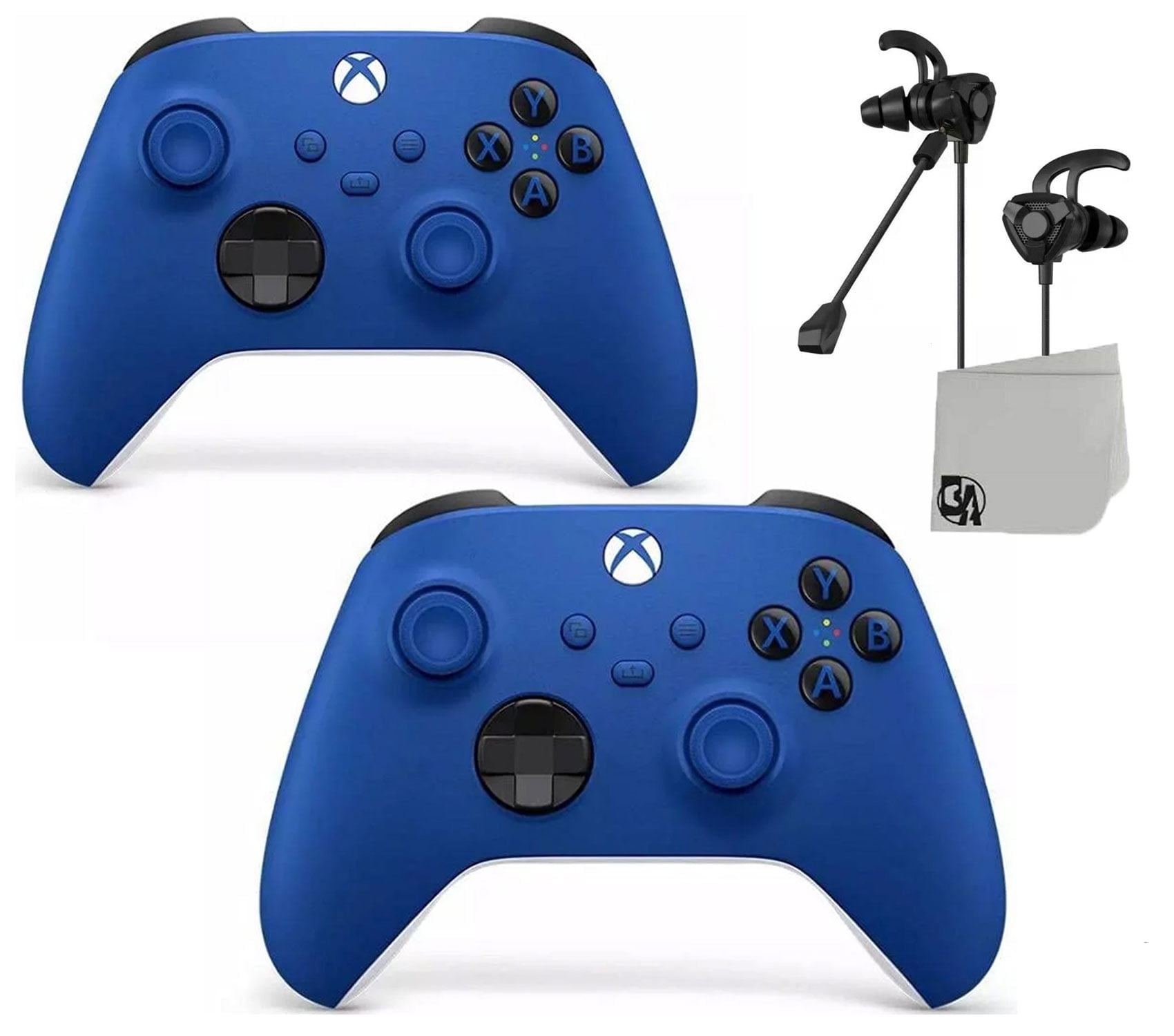 Pre-Owned Microsoft Wireless Shock Blue Xbox 2 Controller Bundle With ...