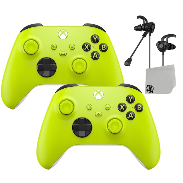 Microsoft Wireless Volt Yellow Xbox 2 Controller Bundle - Like New With ...