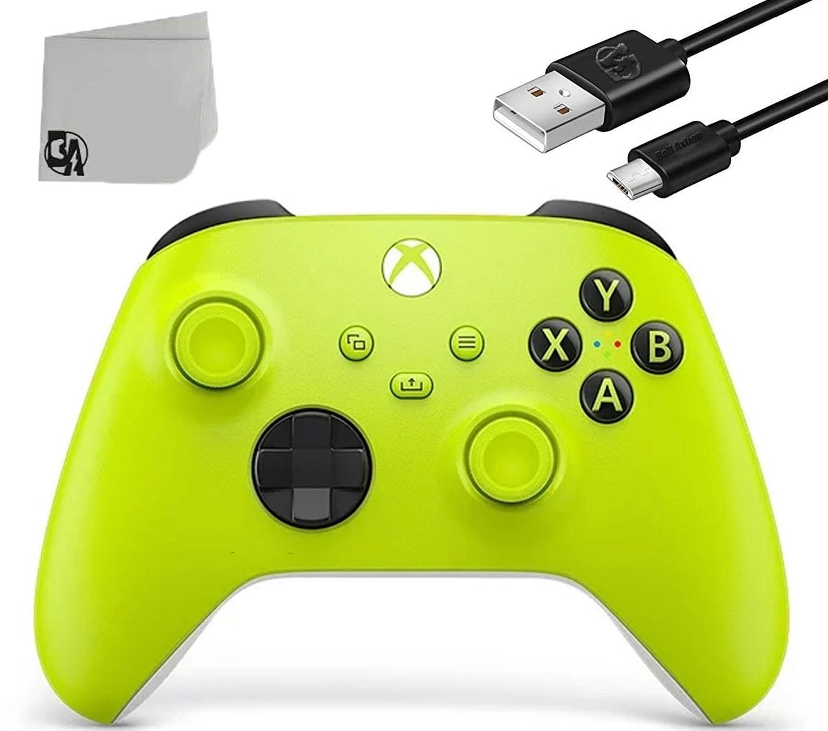 Microsoft Wireless Volt Yellow Xbox Controller Bundle - Like New With ...