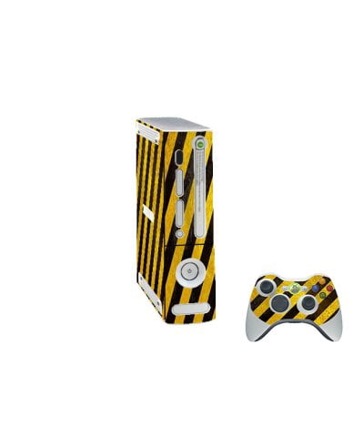 Microsoft Xbox 360 Original CAUTION STRIPES Console Skin - Walmart.com