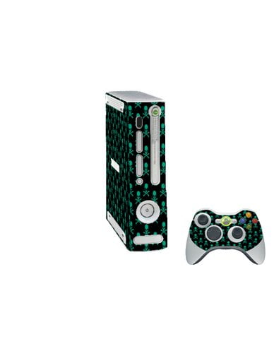 Microsoft Xbox 360 Original GREEN SKULLS Console Skin - Walmart.com
