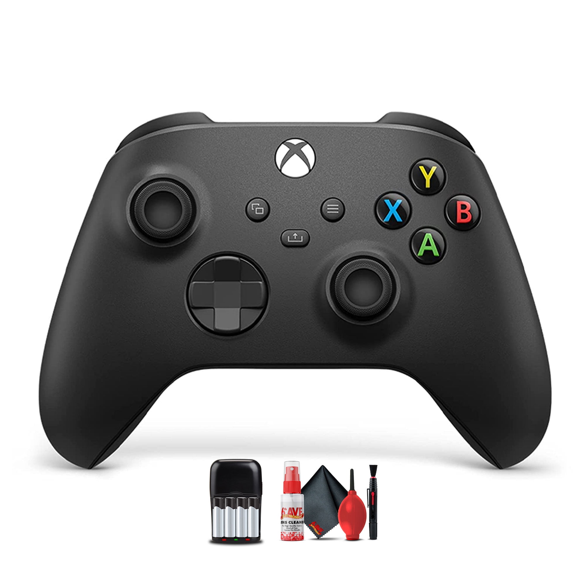 Microsoft Xbox Black Controller Bundle with Rechargeable Batteries ...