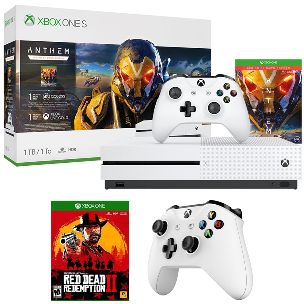 Microsoft Xbox One S 1TB Console w/ Anthem Legion of Dawn Bundle (234-00938) + Rockstar Games ...