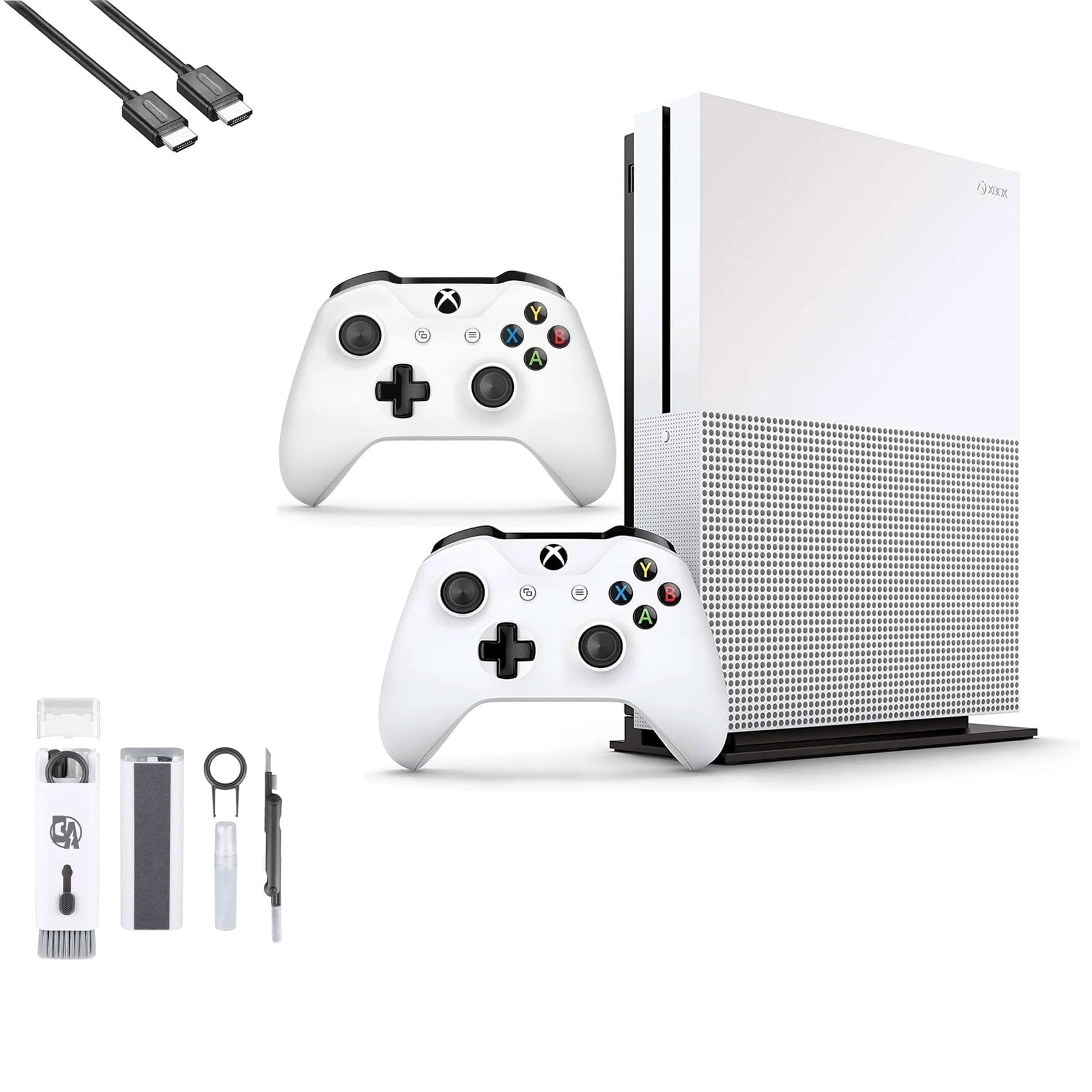 Pre-Owned Microsoft Xbox One S 1TB with 2 Controller, 4K Ultra HD White ...