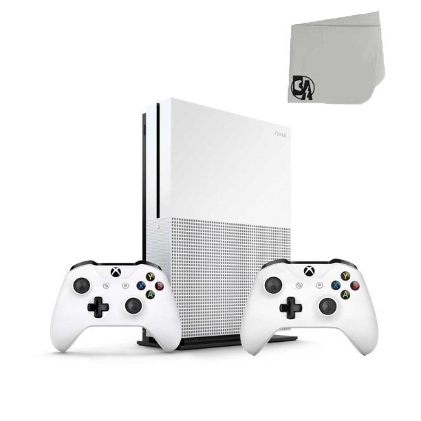Pre-Owned Microsoft Xbox One S White 1TB Gaming Console with 2 Robot ...