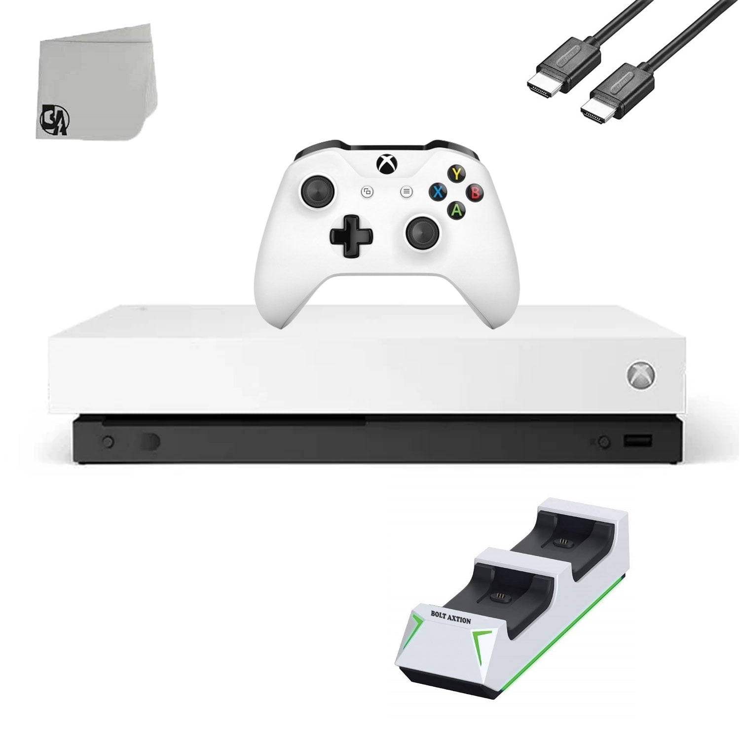 Pre-Owned Microsoft Xbox One X 1TB Gaming Console White with HDMI Cable ...