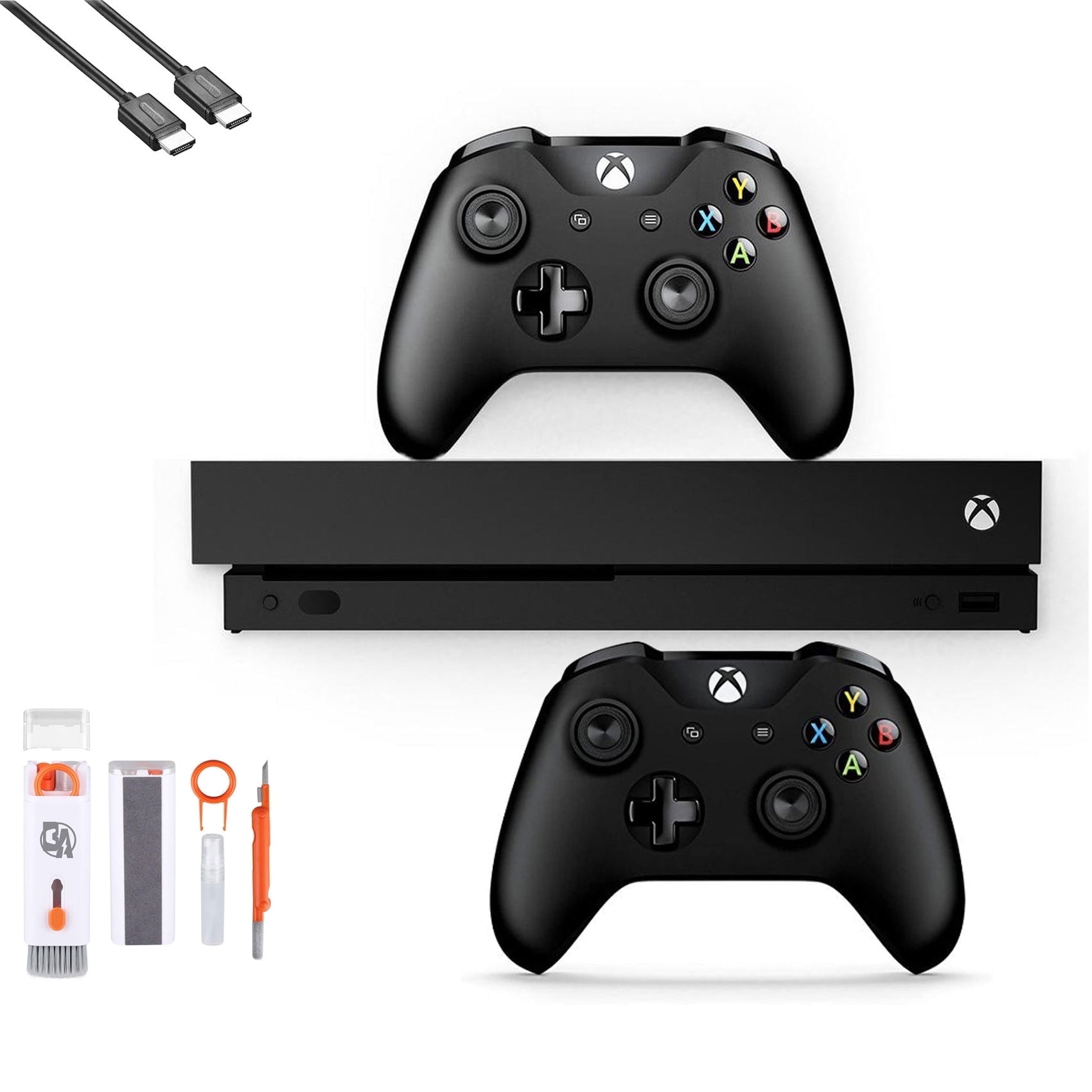 Pre-Owned Microsoft Xbox One X 1TB with 2 Controller, 4K Ultra HD Black ...