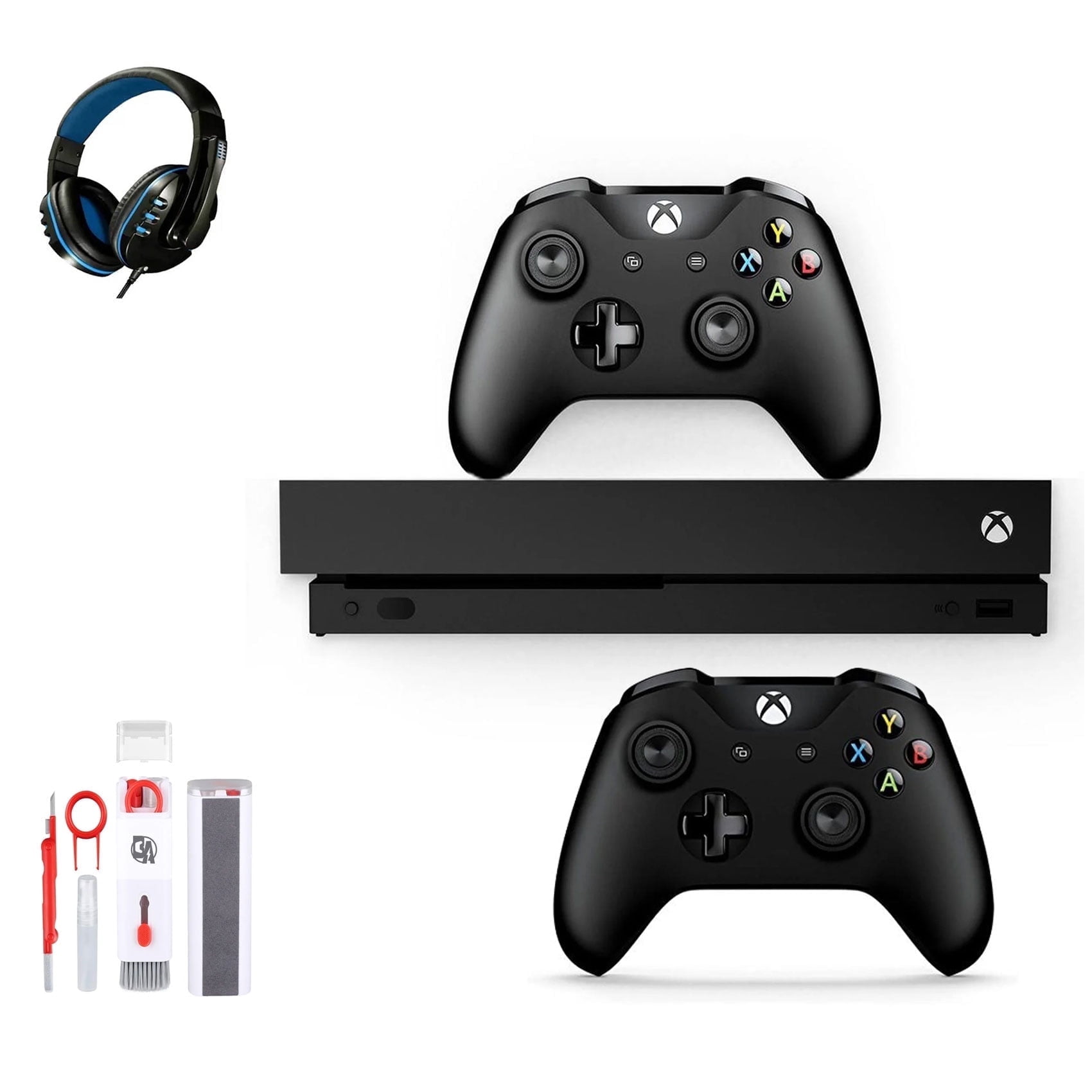 Pre-Owned Microsoft Xbox One X 1TB with 2 Controller, 4K Ultra HD Black ...