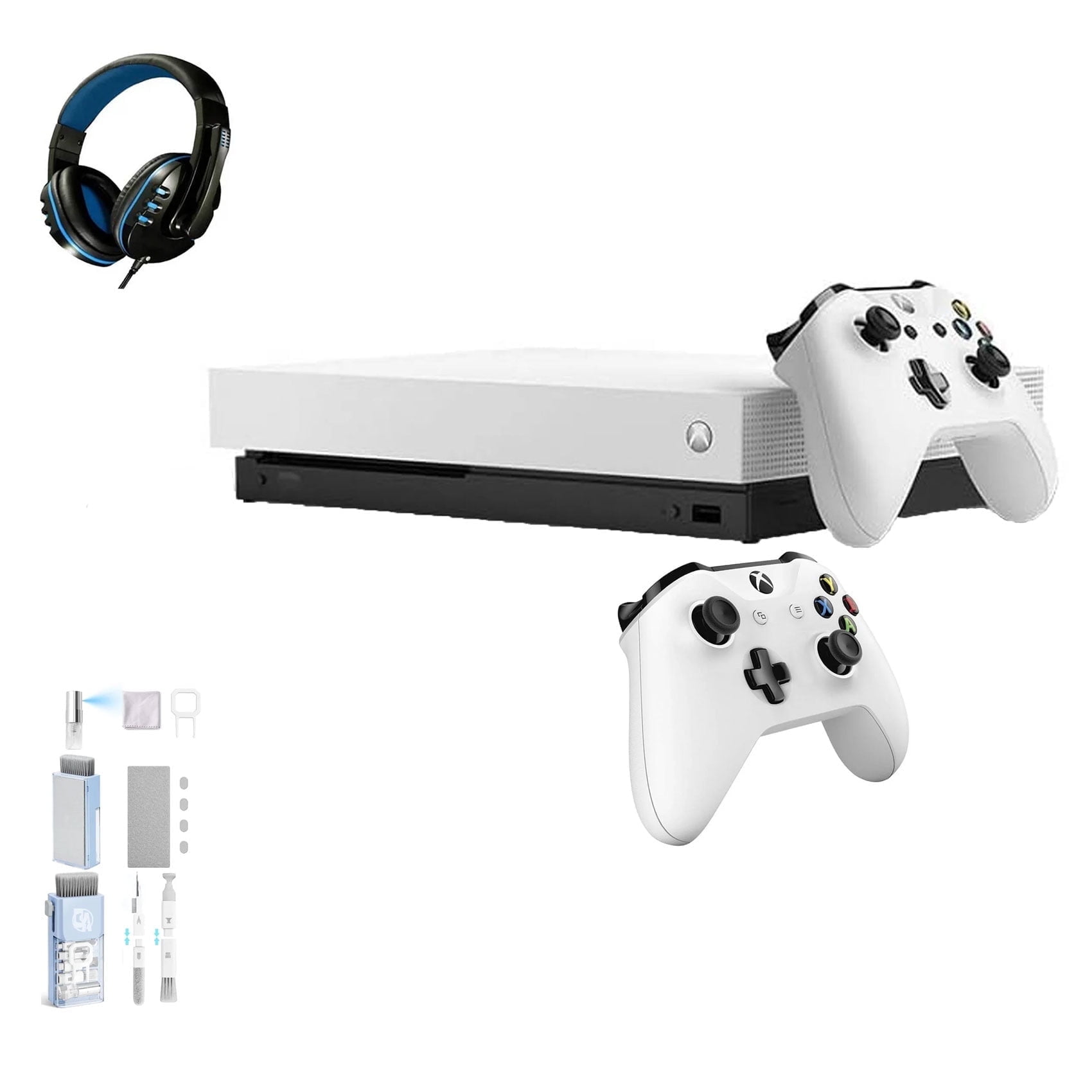 Pre-Owned Microsoft Xbox One X 1TB with 2 Controller, 4K Ultra HD White ...