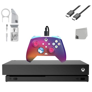 Pre-Owned Microsoft Xbox One X 1TB Gaming Console Black with Purple Hex ...