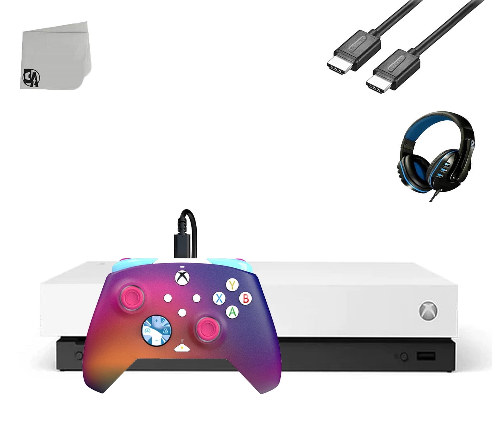 Pre-Owned Microsoft Xbox One X White 1TB Gaming Console + Headset BOLT AXTION Bundle Used ...