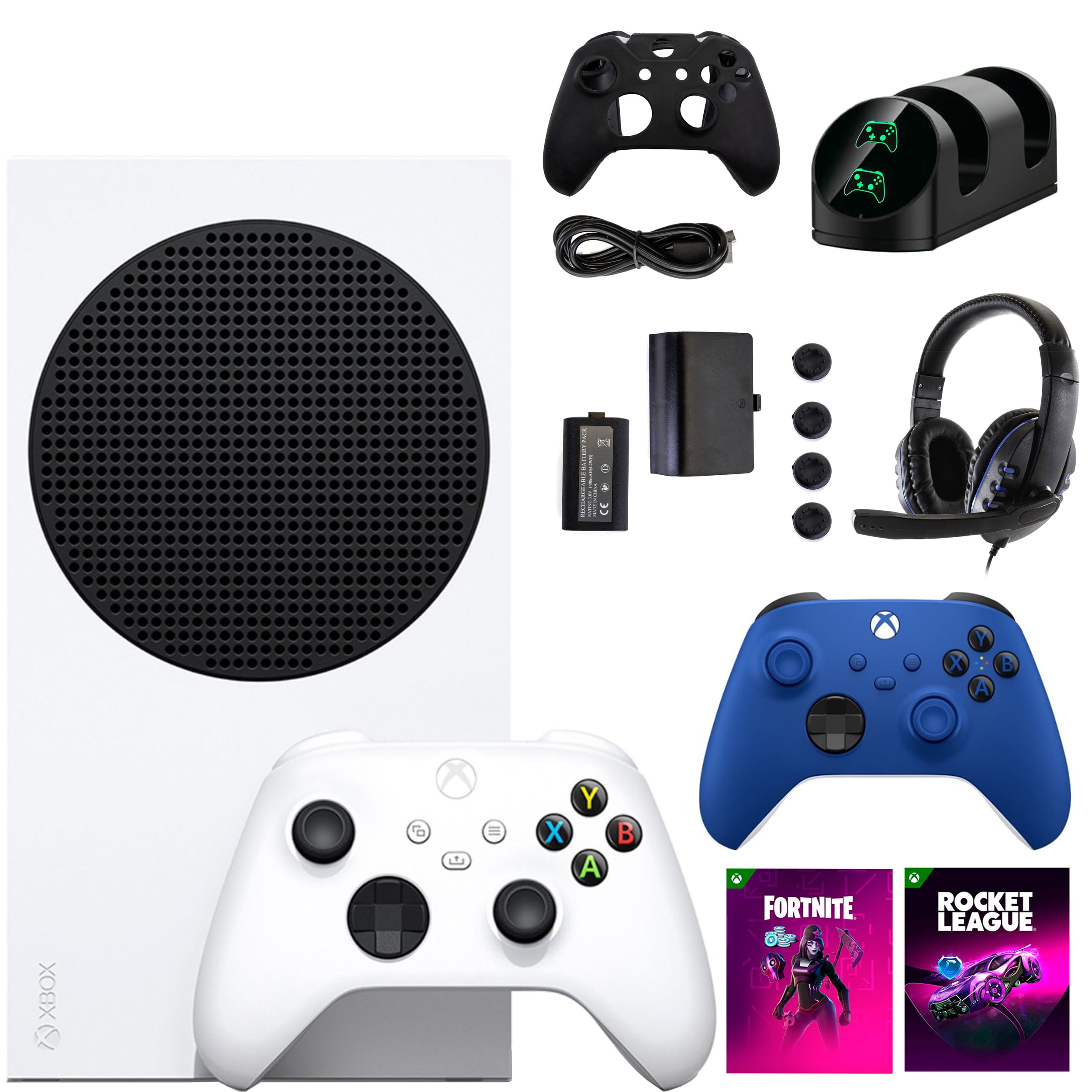 Microsoft Xbox Series S Fortnite Console with Extra Blue Controller ...